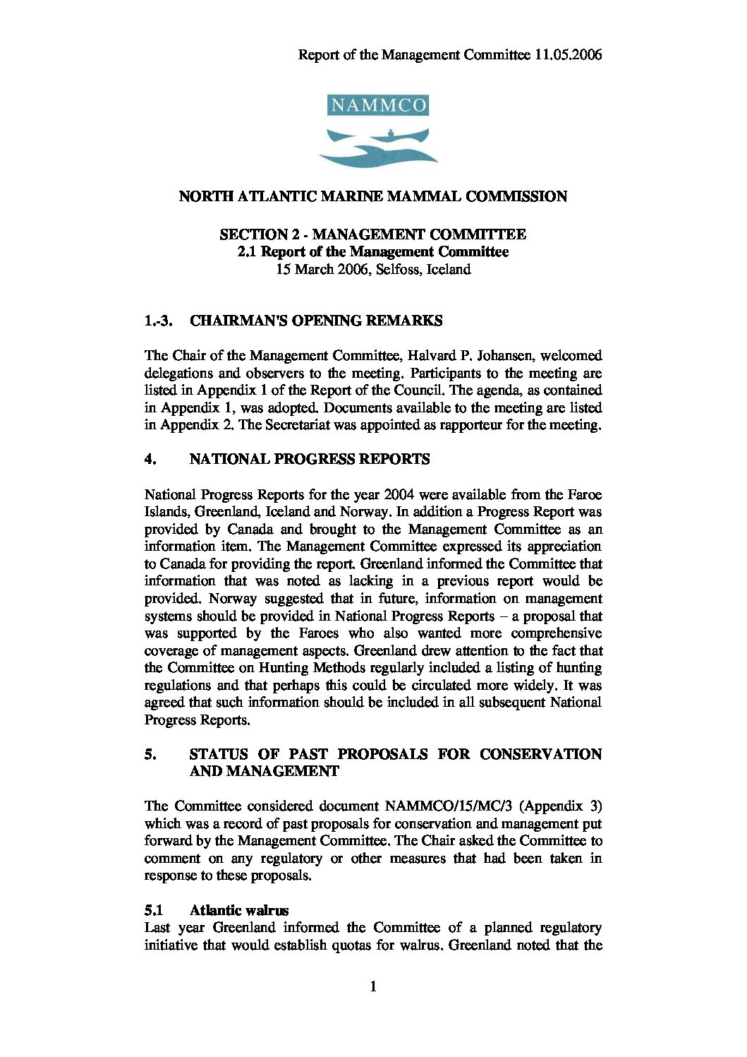 report_2006-mc-meeting - NAMMCO
